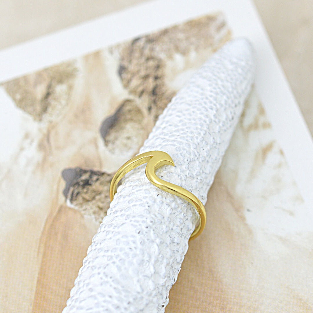 Gold Wave Toe Ring – Vanilla Shore